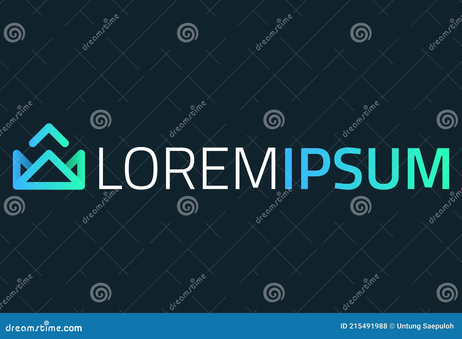 Blue Color Simple Line Art Mail Send Logo Design Stock Vector ...