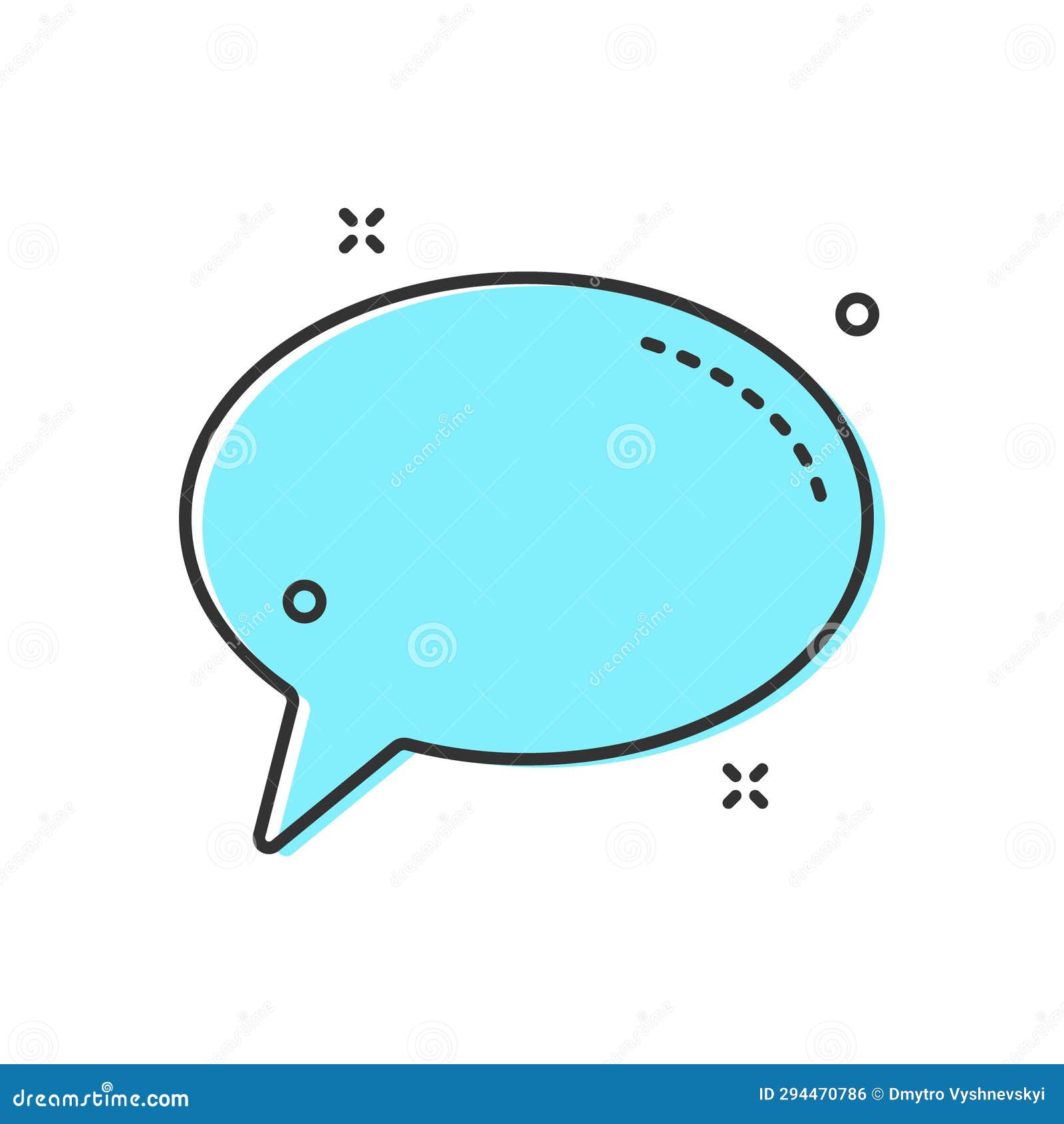 Blue Color Speech Bubble Vector Illustration Stock Vector ...