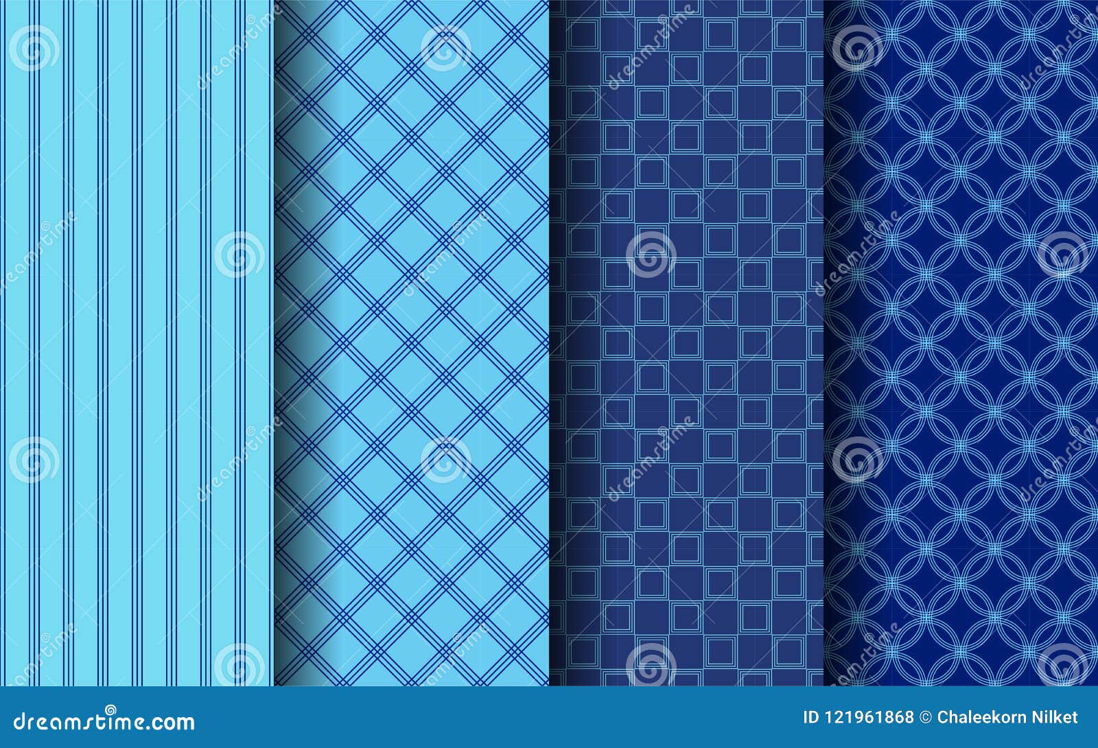 Blue Color Strip Seamless Pattern EPS 10 Vector. Stock Vector ...