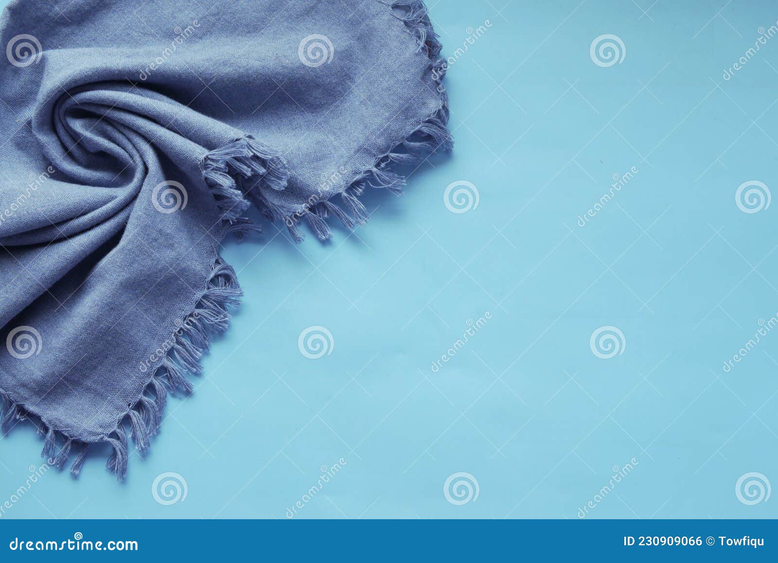 Blue Color Table Napkin on Blue Background Stock Photo - Image of ...