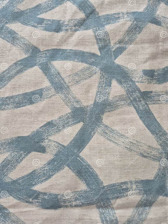 Blue Color Texture Design on White Fabric Stock Image - Image of base ...