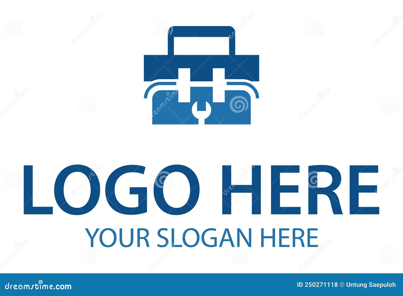 Blue Color Tool Box Logo Design Logo Design Stock Vector - Illustration ...