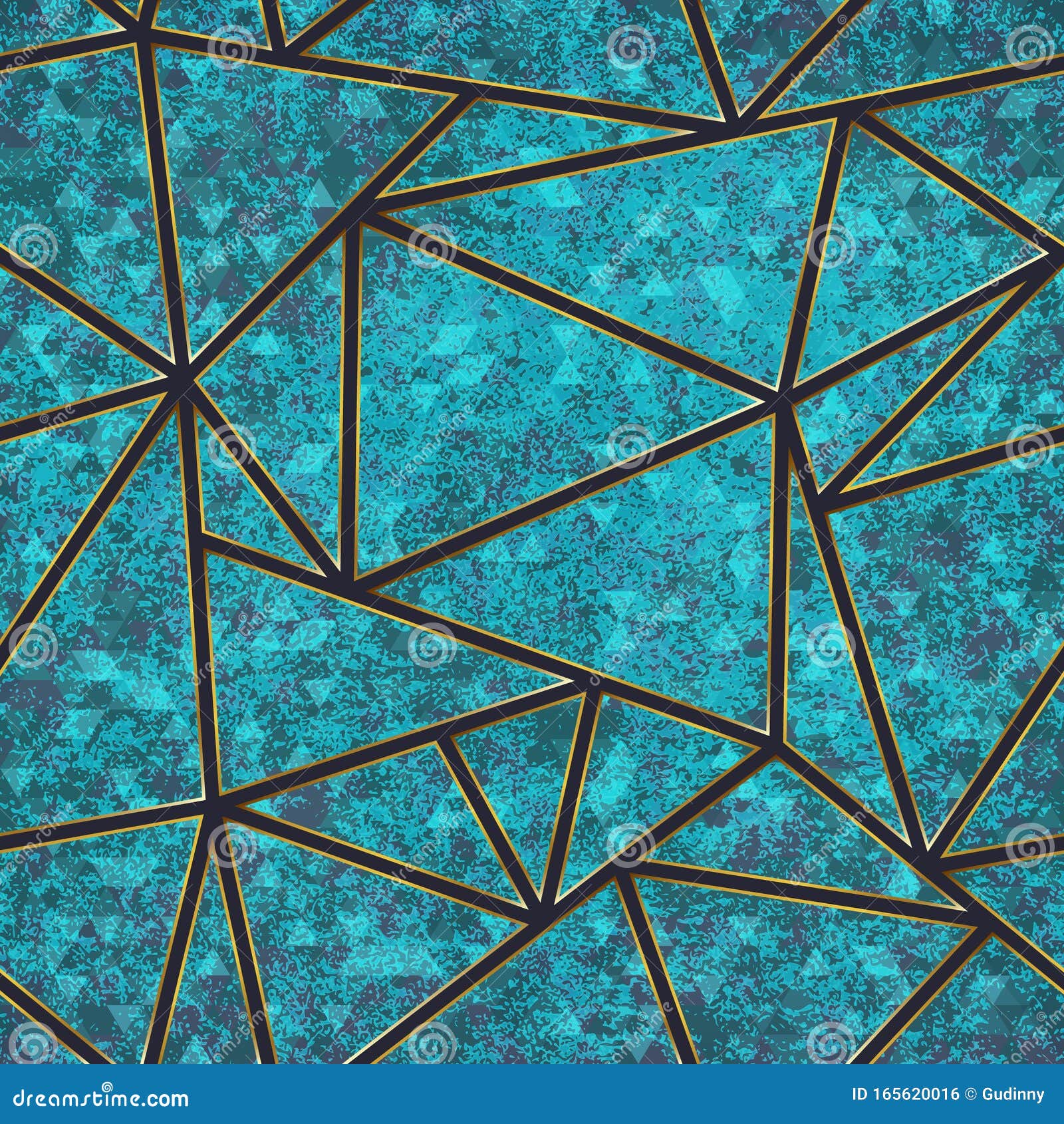 Blue Color Triangle Pattern with Grunge Effect Stock Vector ...