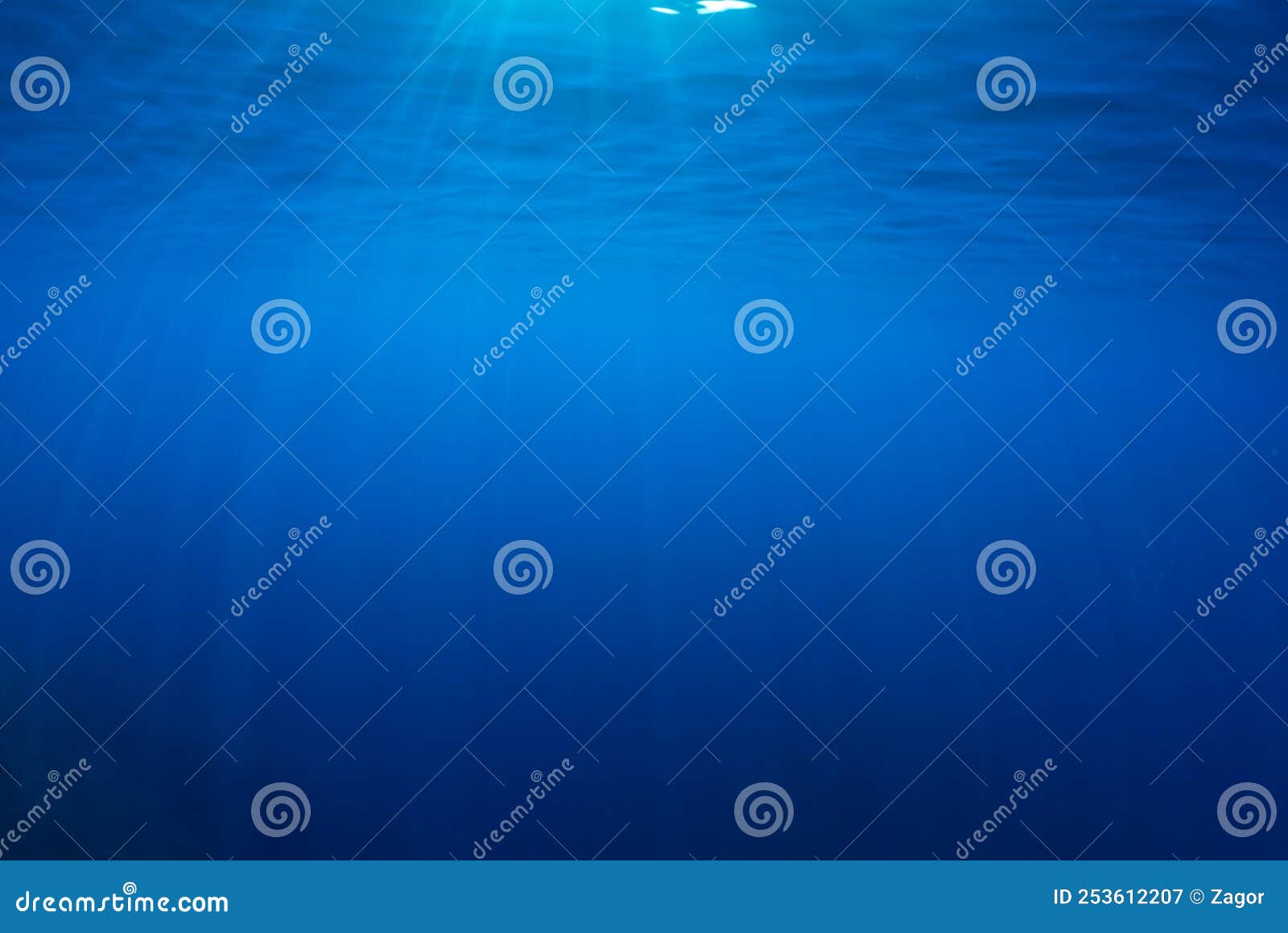 The Blue Color Under the Surface of the Sea Stock Image - Image of ...