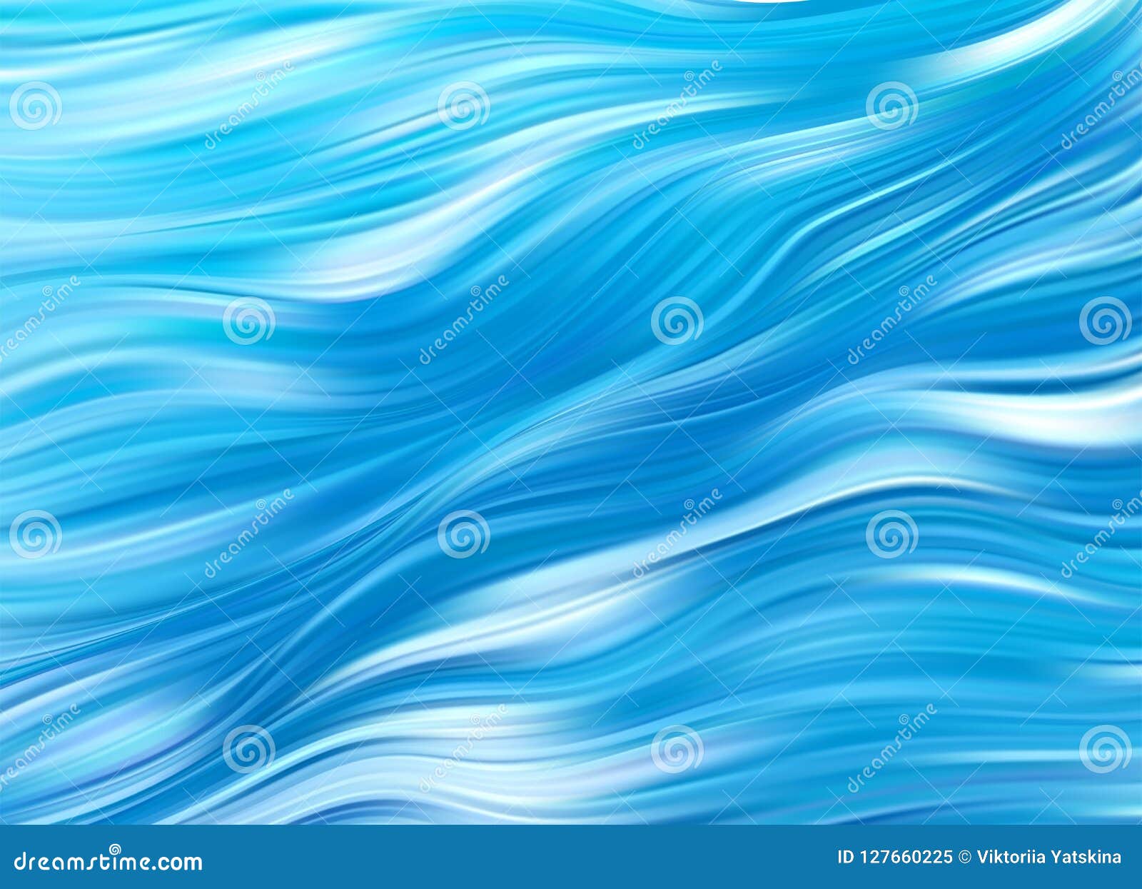 Blue Color Water Abstract Smooth Wave. Curve Flow Motion Stock Vector ...