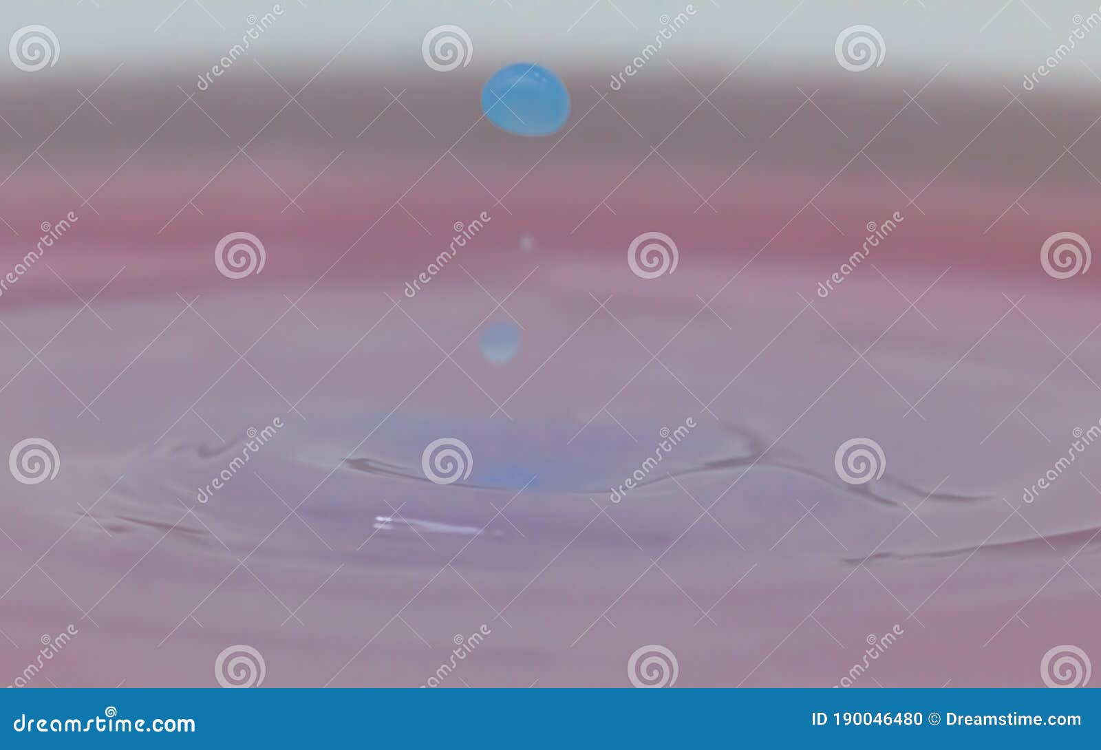 Blue Color Water Drop and Splash Stock Photo - Image of spashing, rain ...