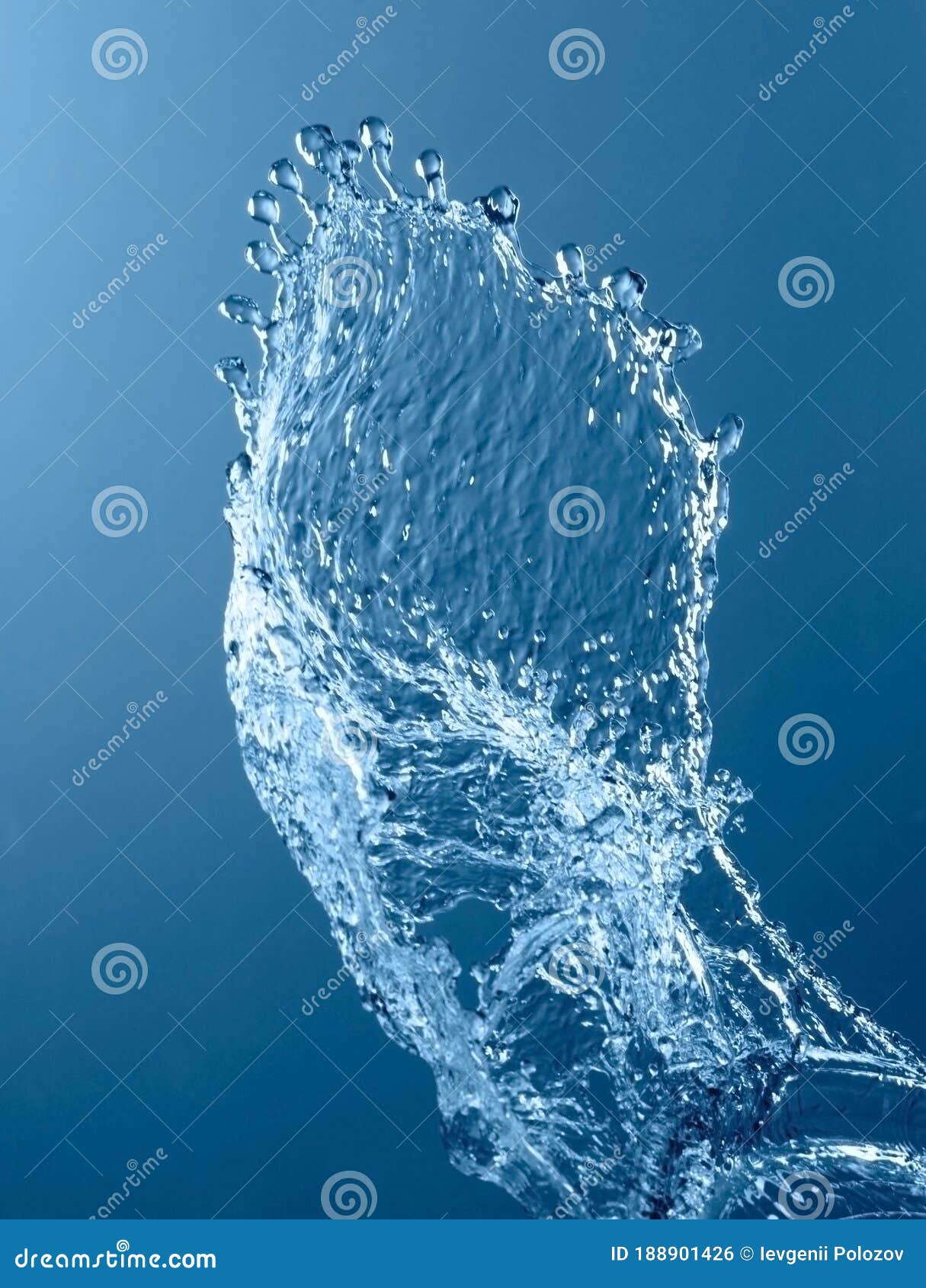 Blue Color Water Splash Isolated on Empty Background, Studio Photo ...