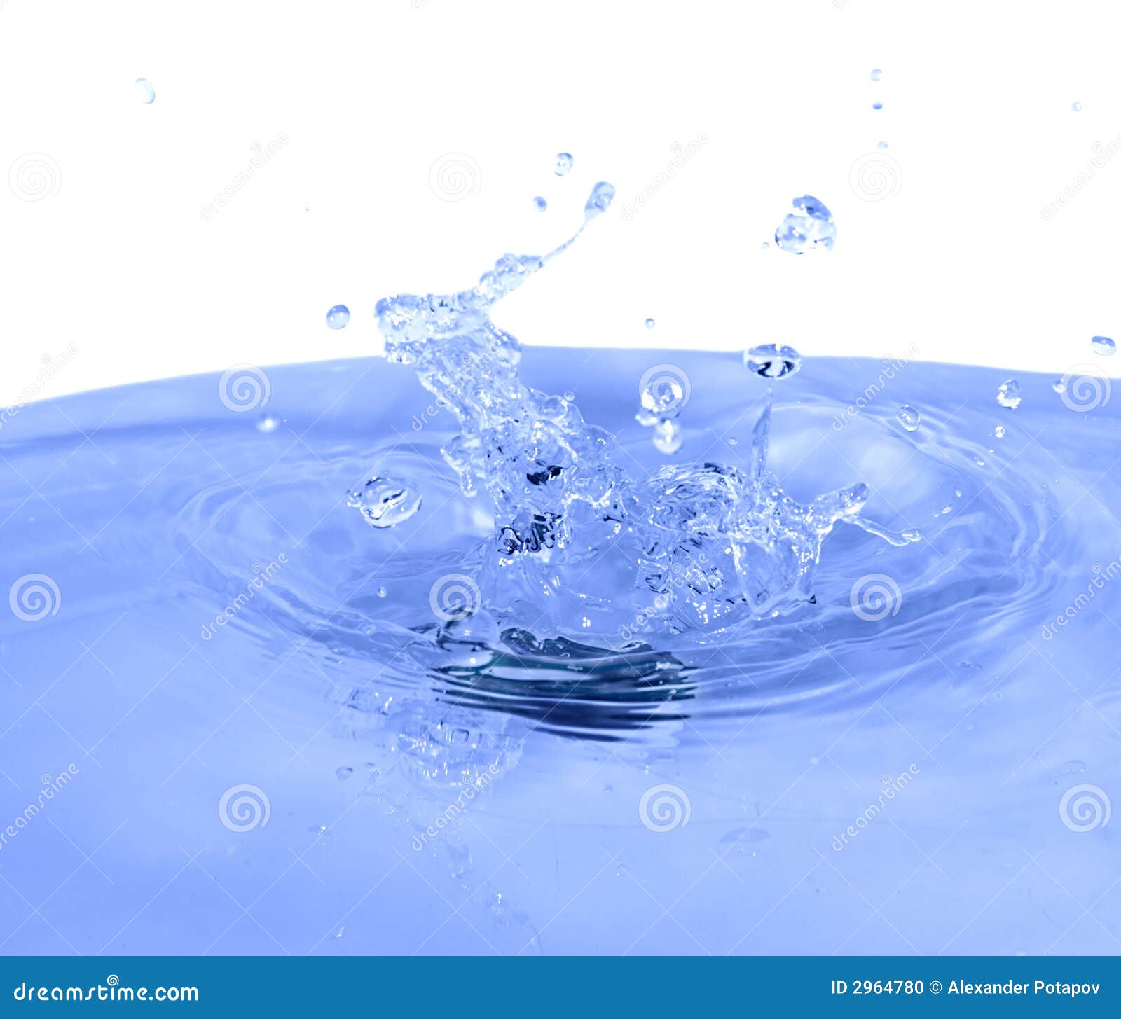 Blue color water spray stock photo. Image of frozen, impact - 2964780
