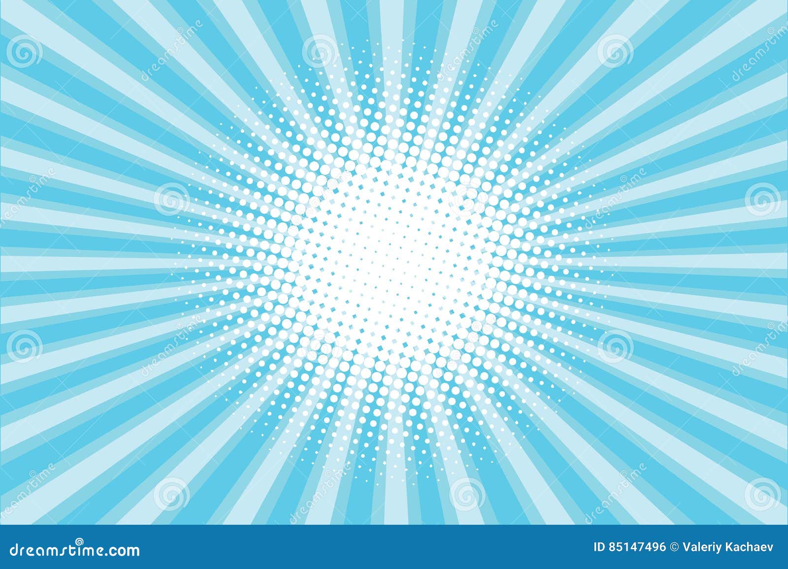 Blue Colored Back Pop Art Style Background Stock Vector - Illustration ...
