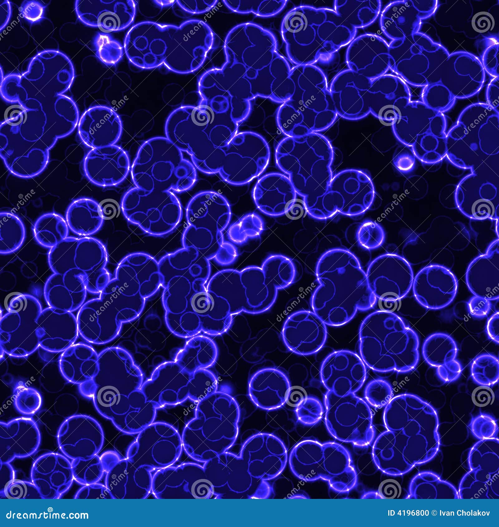 Blue colored bacteria stock illustration. Illustration of biology - 4196800