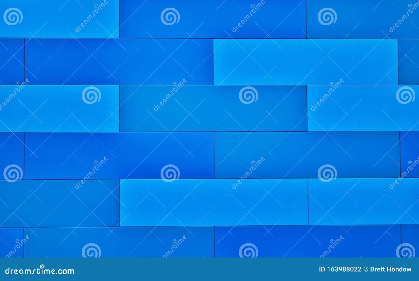 Blue Colored Bricks Background with a Smooth Surface. Stock Photo ...