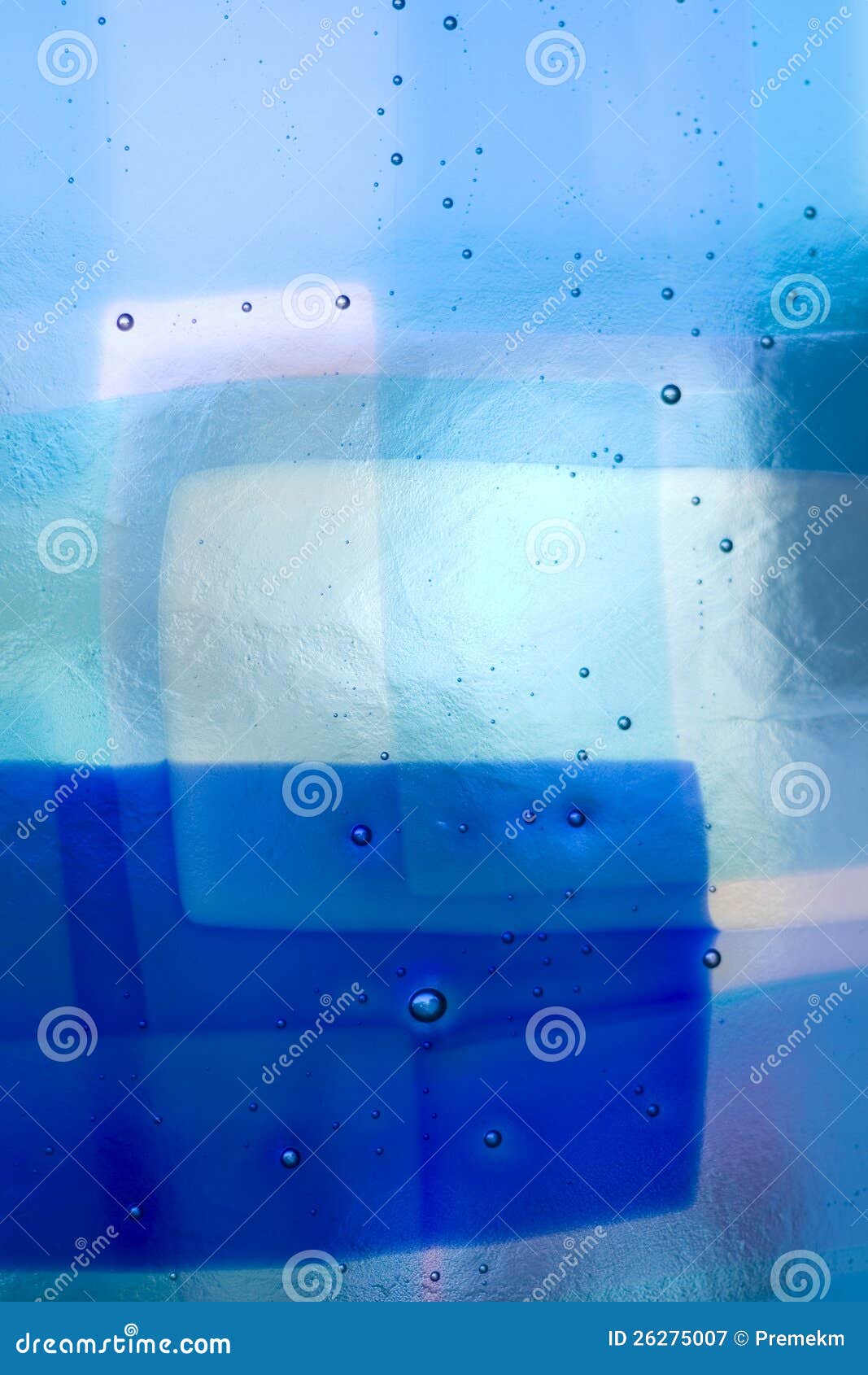Blue Colored Glass Abstract Texture with Bubbles Stock Image - Image of ...