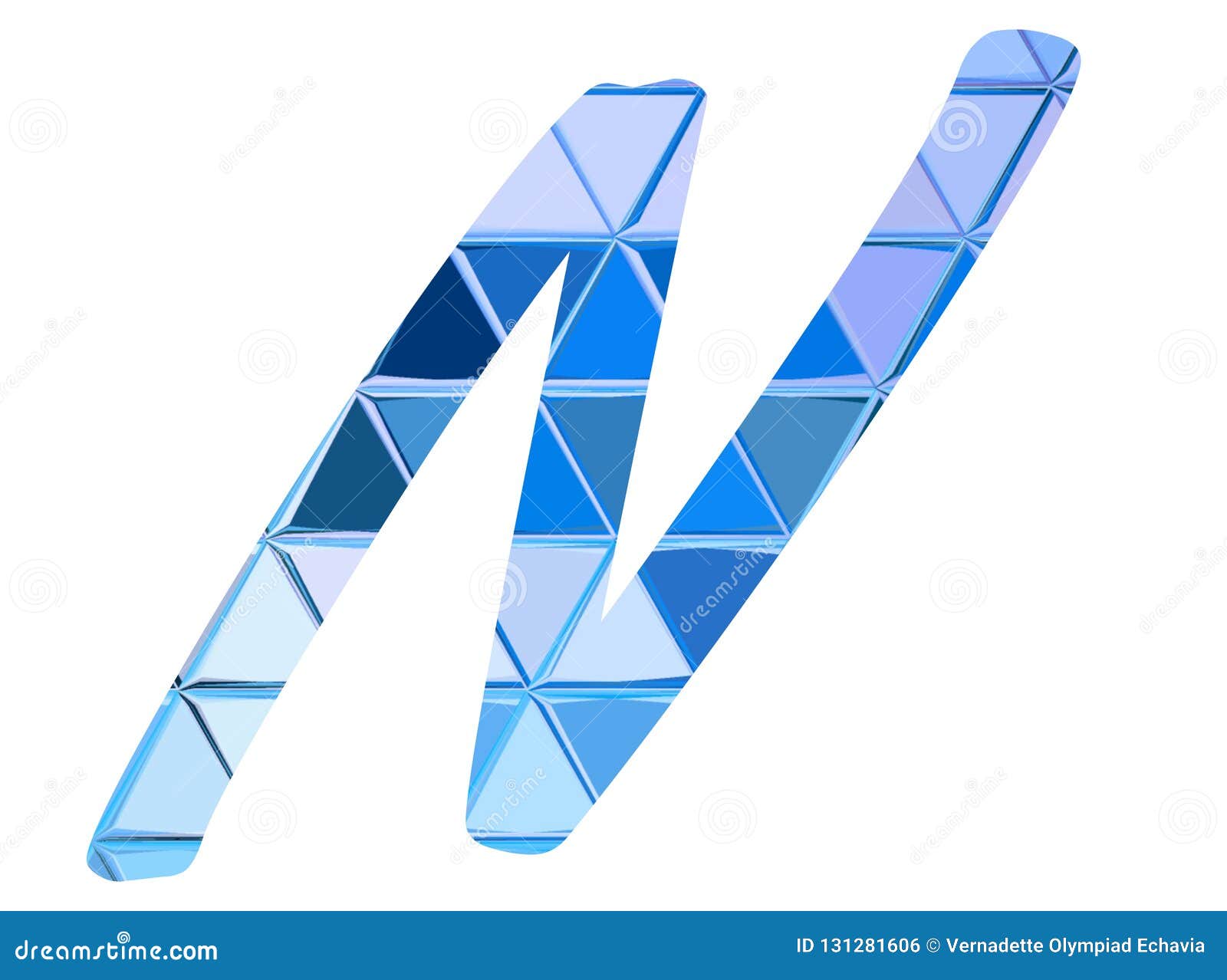 Blue Colored Letter N Logo Icon Stock Illustration - Illustration of ...