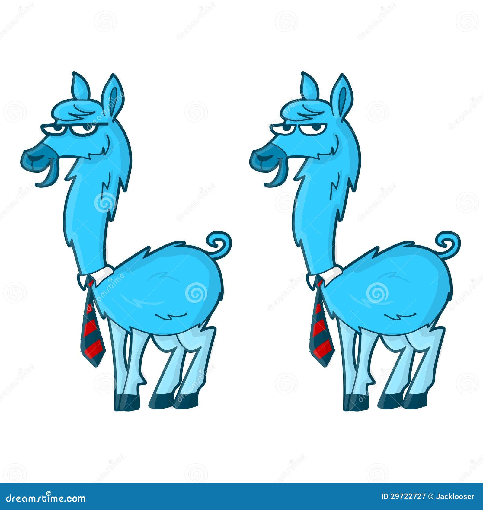 Blue Llama stock vector. Illustration of stand, smile - 29722727