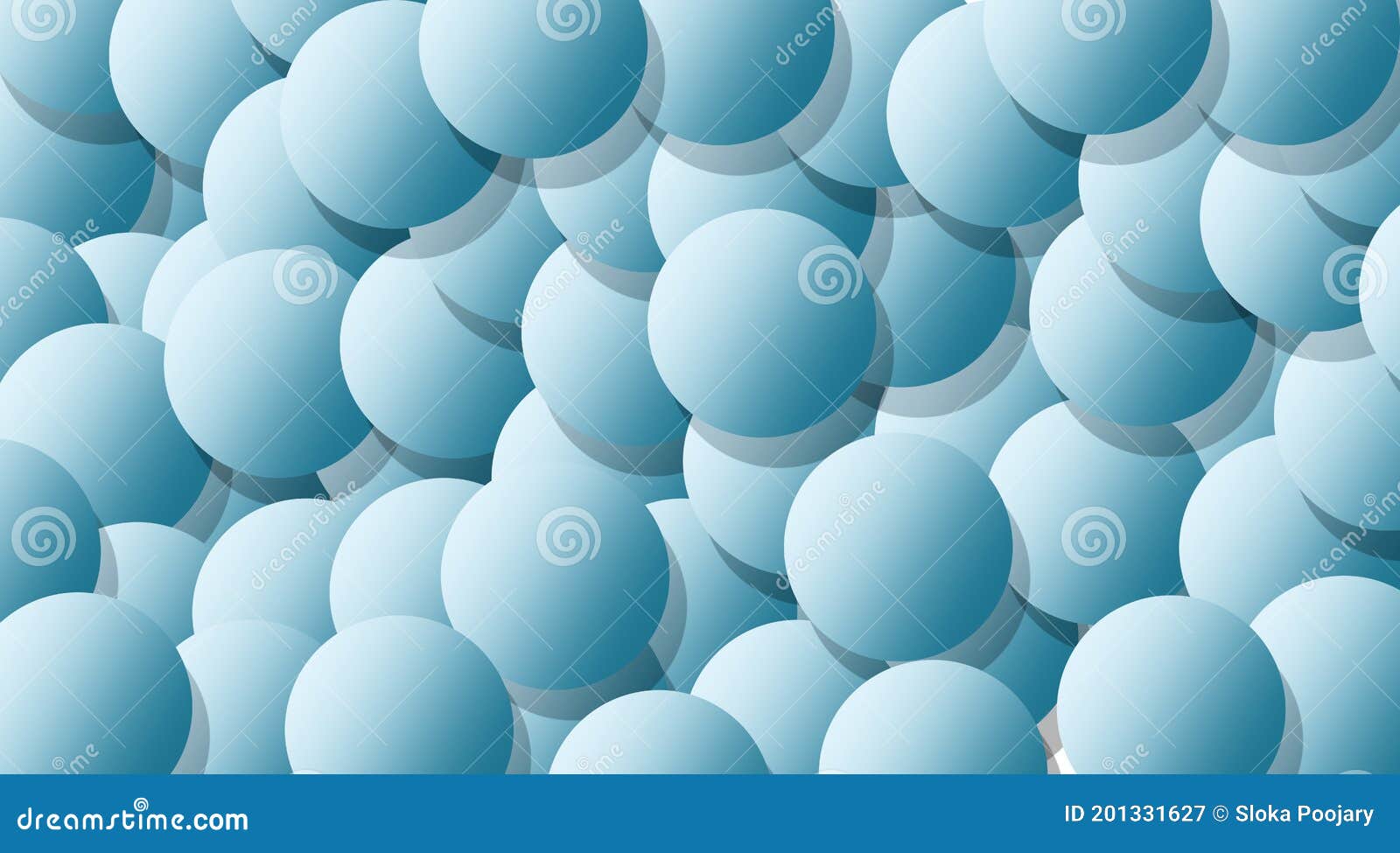 Blue Colored Overlapping Balls Design ,3d Balls with Shadow Effect ...