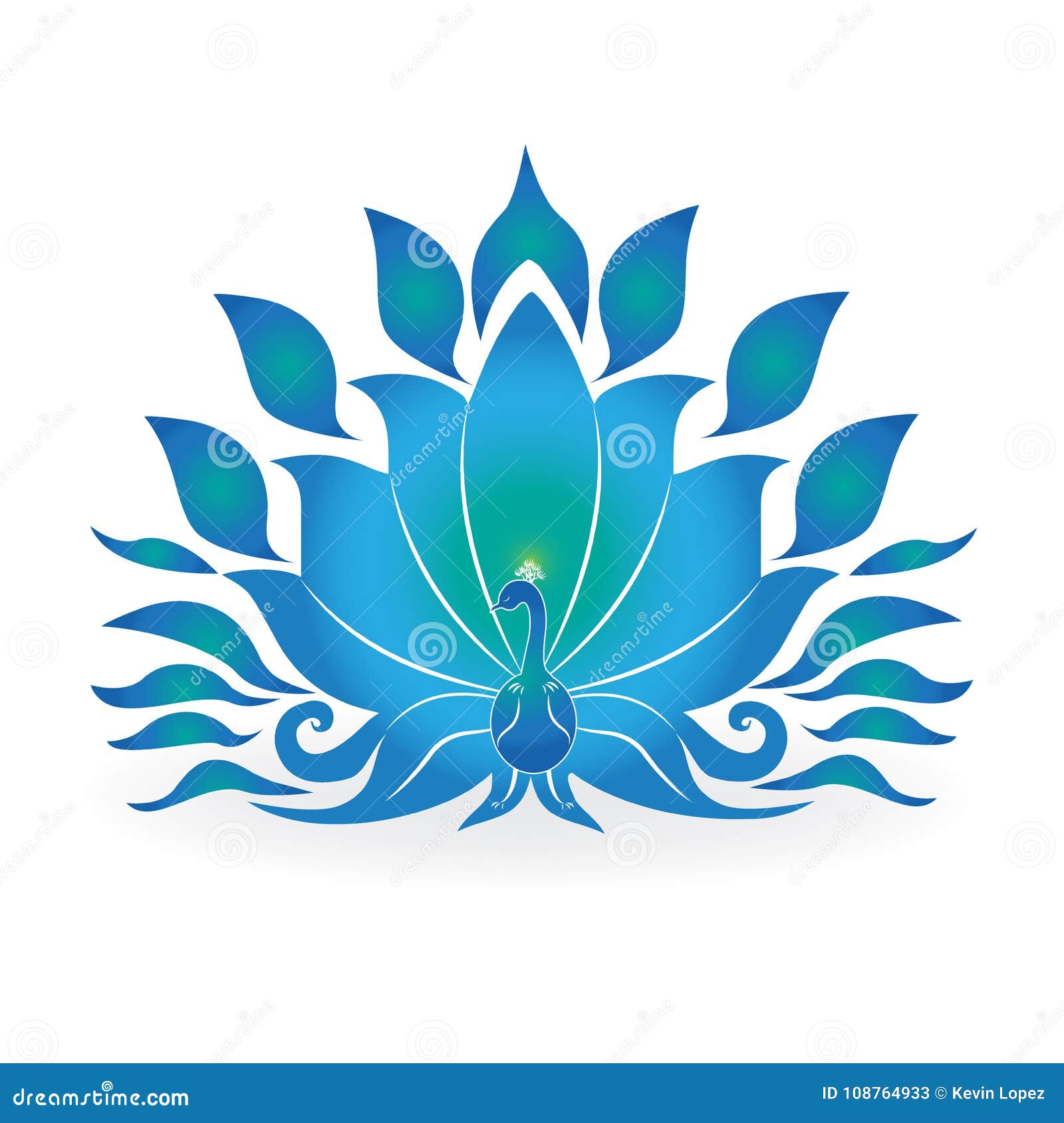 Blue Colored Peacock, Isolated Vector Icon Stock Vector - Illustration ...