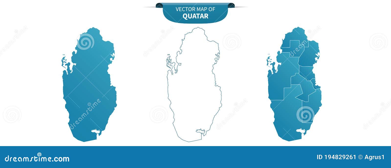 Political Map Of Quatar Isolated On White Background Vector ...