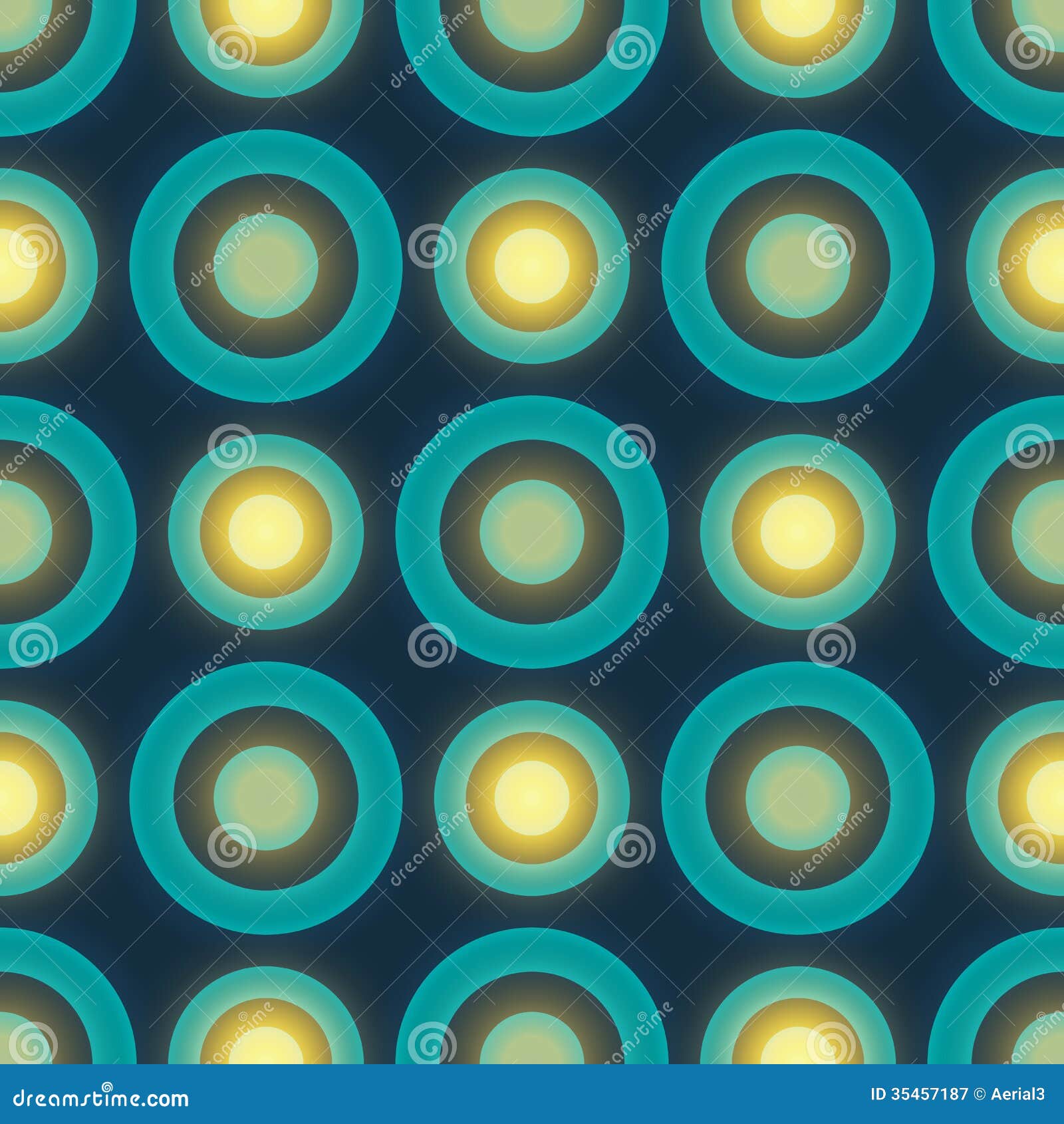 Blue Colored Retro Seamless Vector Pattern with Stock Vector ...