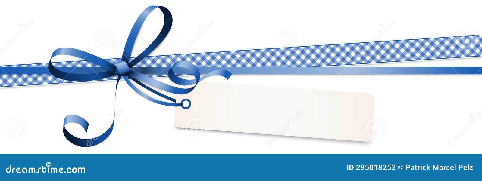 Blue colored ribbon bow stock vector. Illustration of ribbon - 295018252