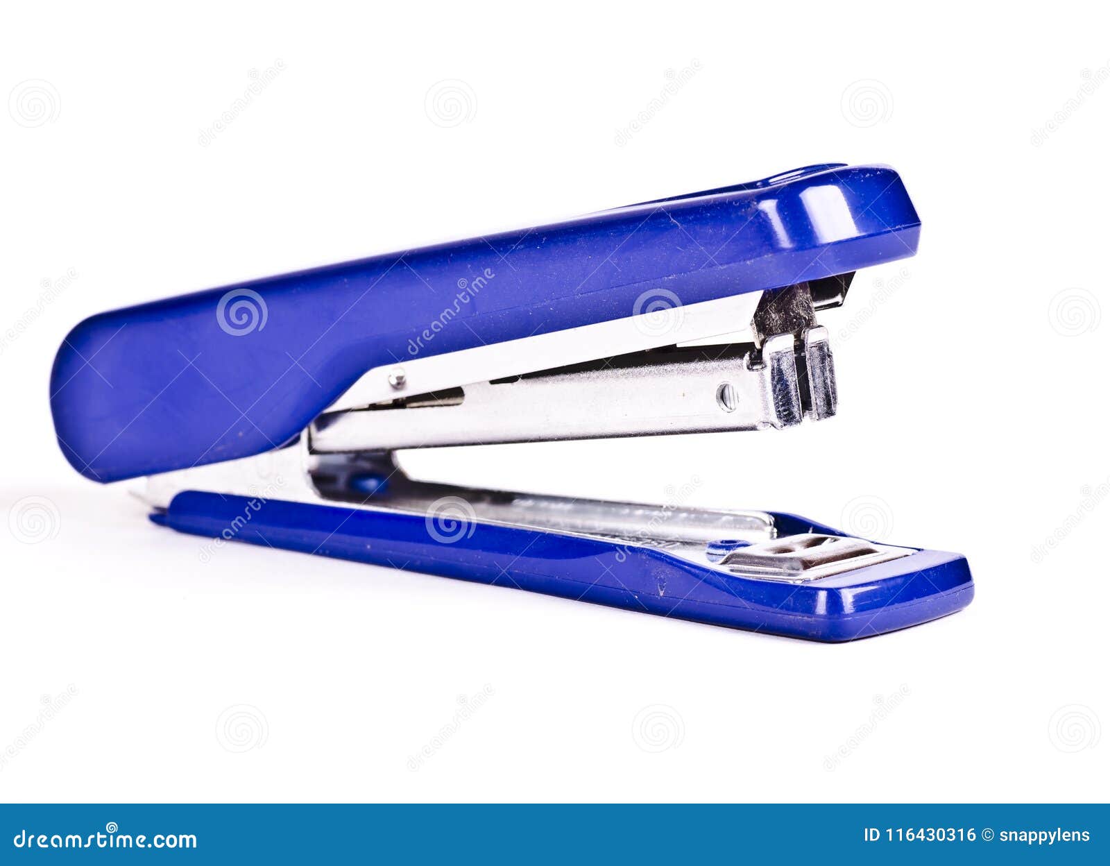A blue colored stapler stock photo. Image of staples - 116430316
