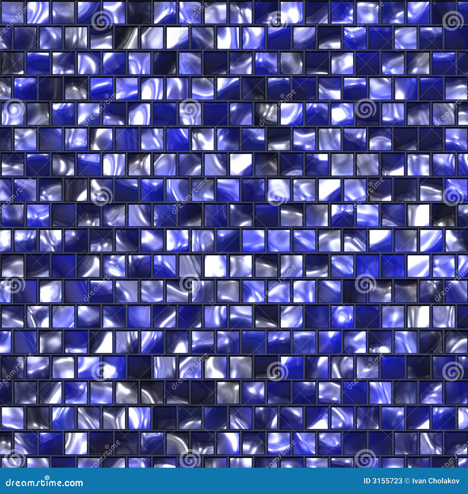 Blue colored tile pattern stock illustration. Illustration of colorful ...