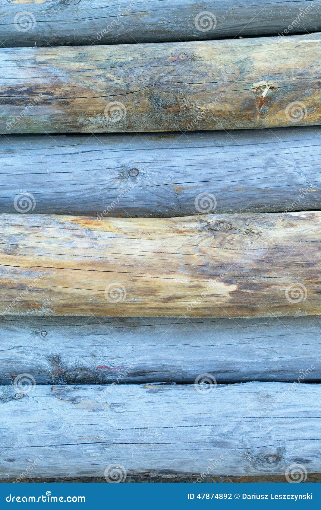 Wooden Blue Logs Background Pattern Texture. Stock Photo - Image of ...