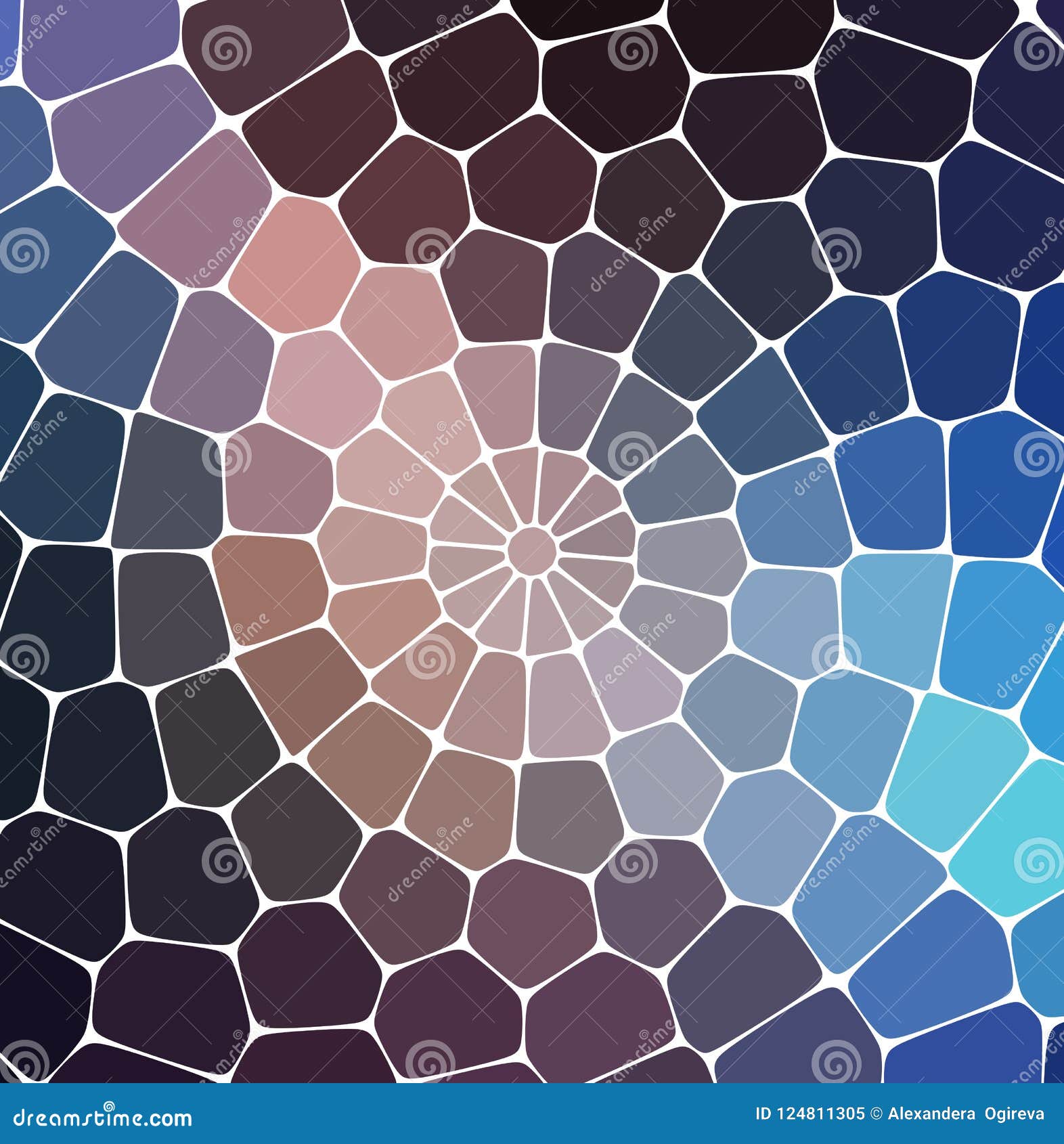 Blue Colorful Mosaic Pattern. Vector Background. Mosaic Style. Stock ...