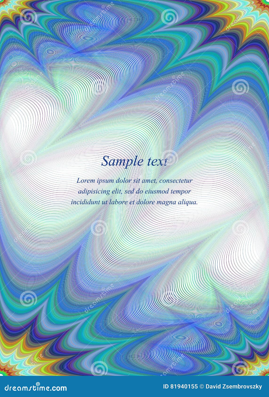 Blue Colorful Page Corner Design Template Stock Vector - Illustration ...