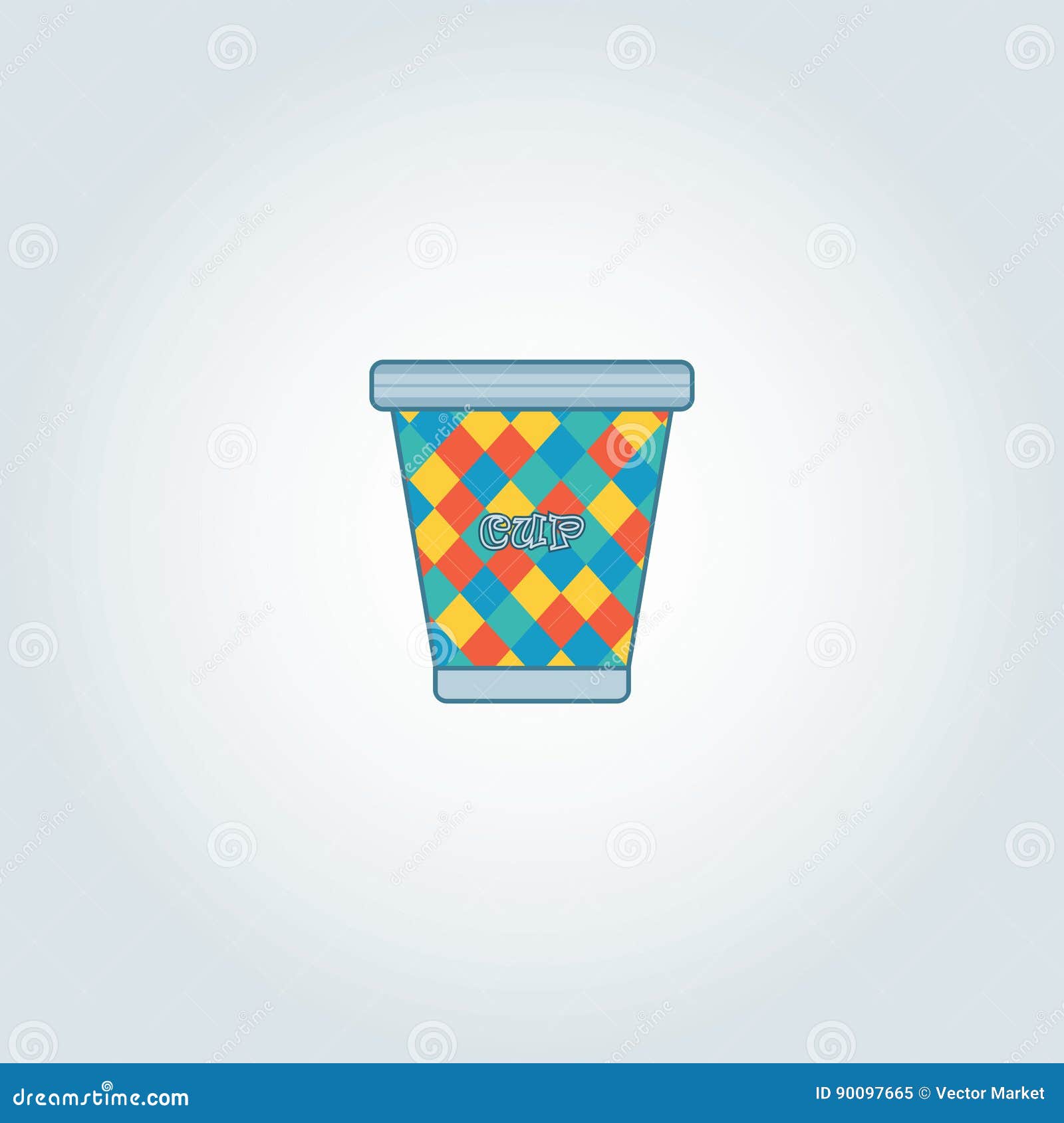 Blue and Colorful Vector Cup Design with Background Stock Vector ...
