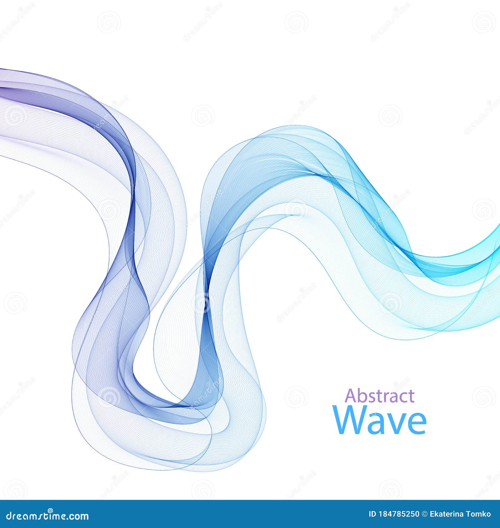 Blue Colorful Wave. Vector Abstract Illustration. Eps 10 Stock ...