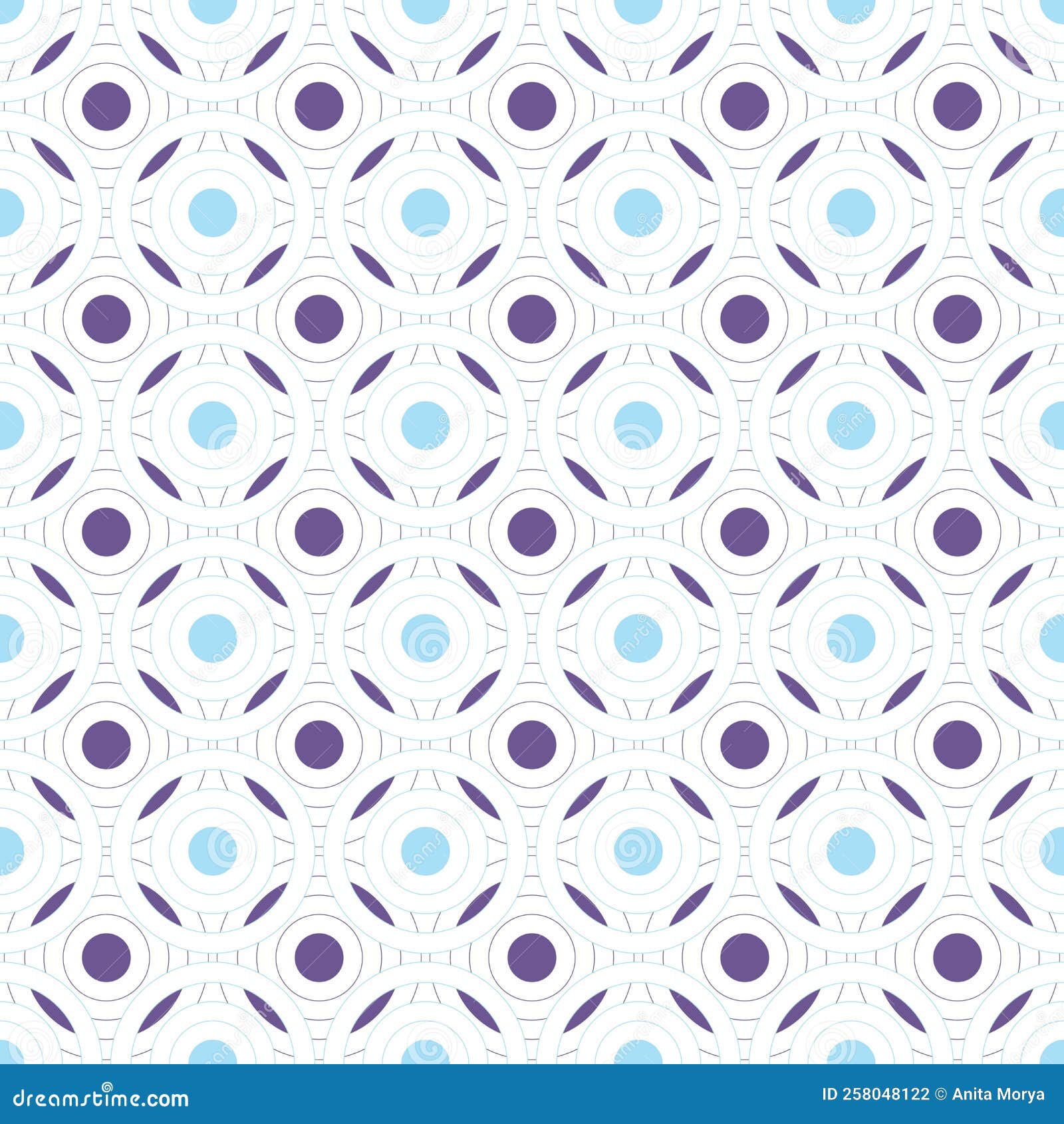 Blue Colour Circular Geometric Pattern Stock Illustration ...