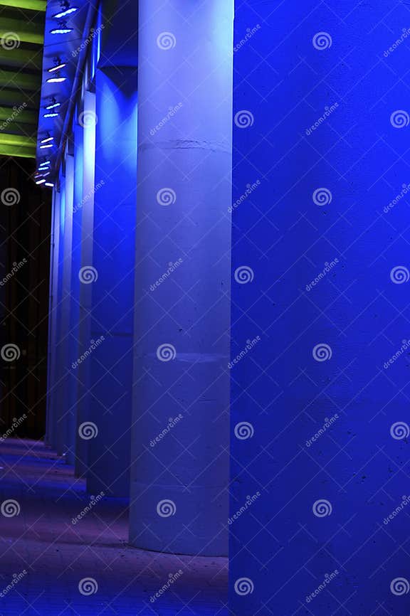 Blue Columns of Light stock photo. Image of lighting, columns - 2265262