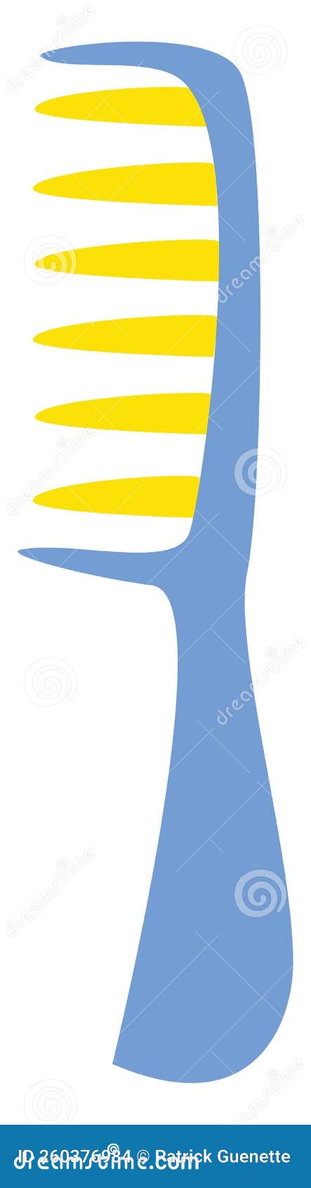 Blue comb, icon stock vector. Illustration of graphic - 260376984