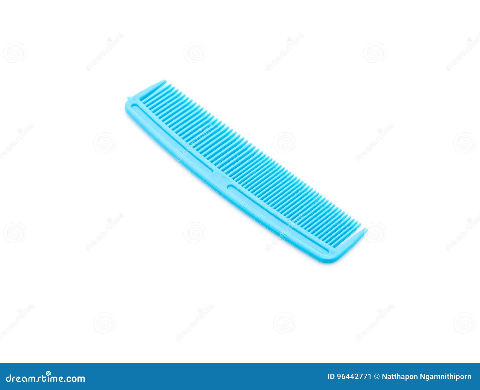 Blue comb on white stock image. Image of brushing, hair - 96442771