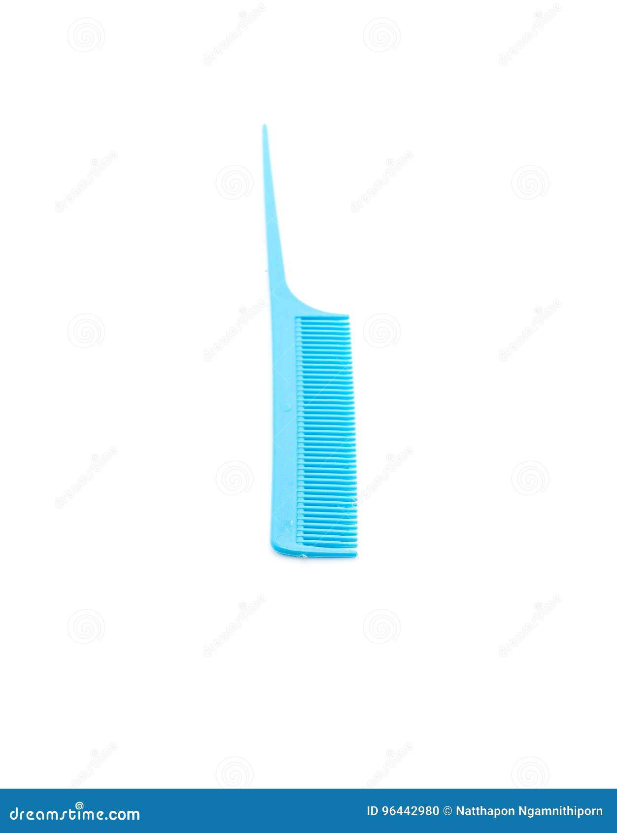Blue comb on white stock photo. Image of wood, texture - 96442980