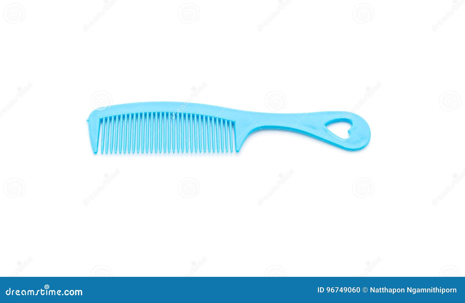 Blue comb on white stock photo. Image of care, blue, background - 96749060