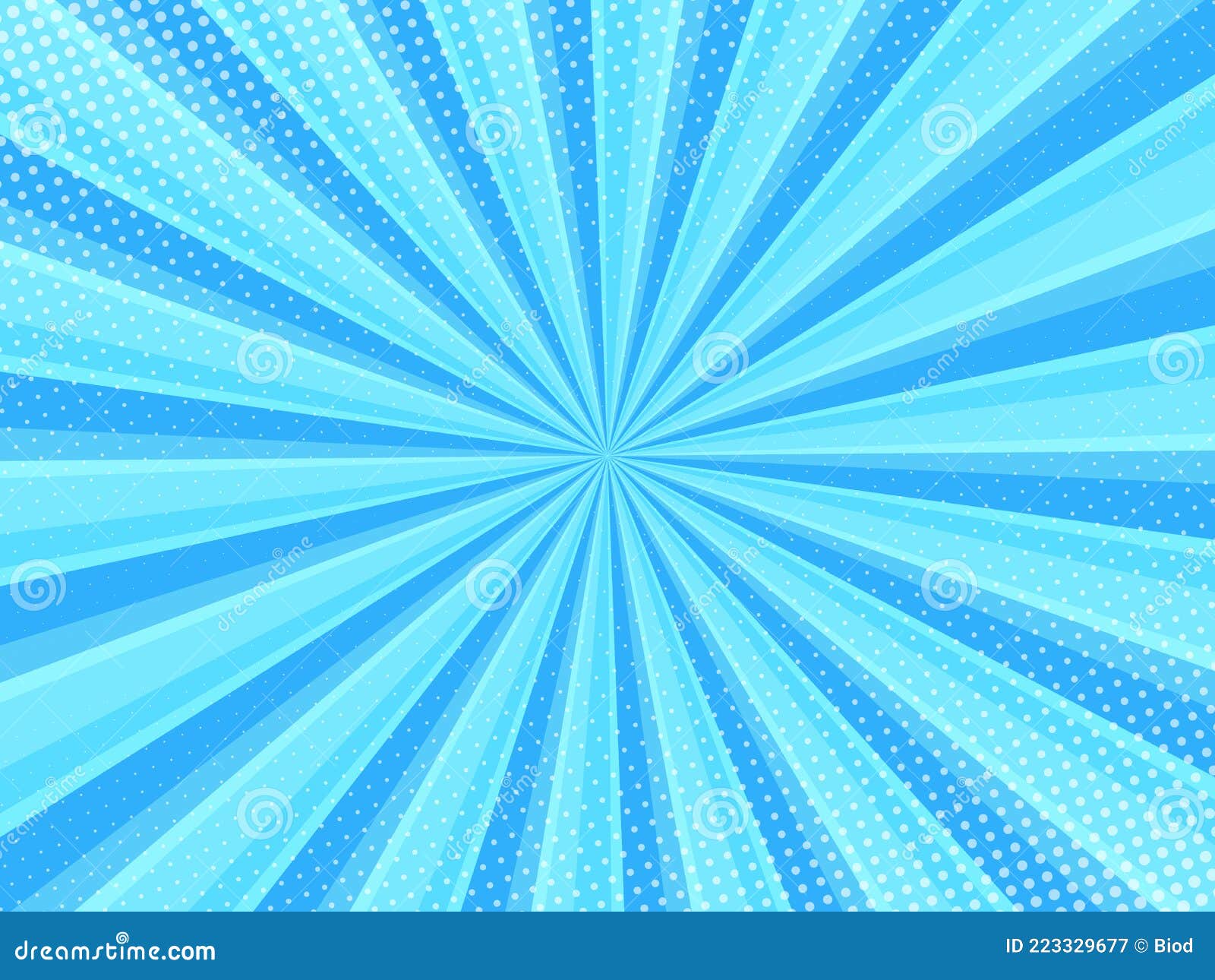 Blue Comic Cartoon Background with Halftone, Pop Art Style Effect ...