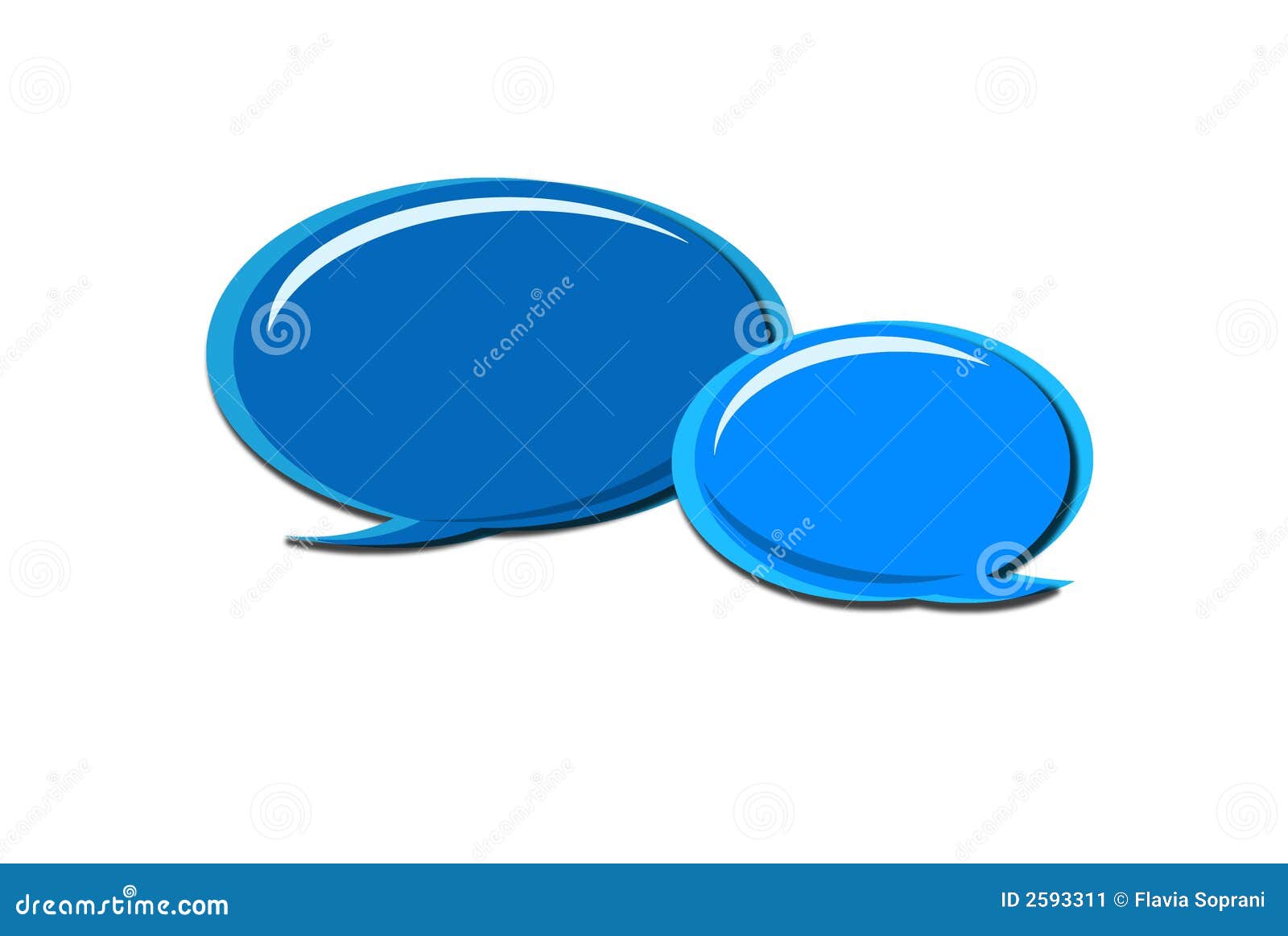 Blue Comic Balloons Illustration Stock Illustration - Illustration of ...