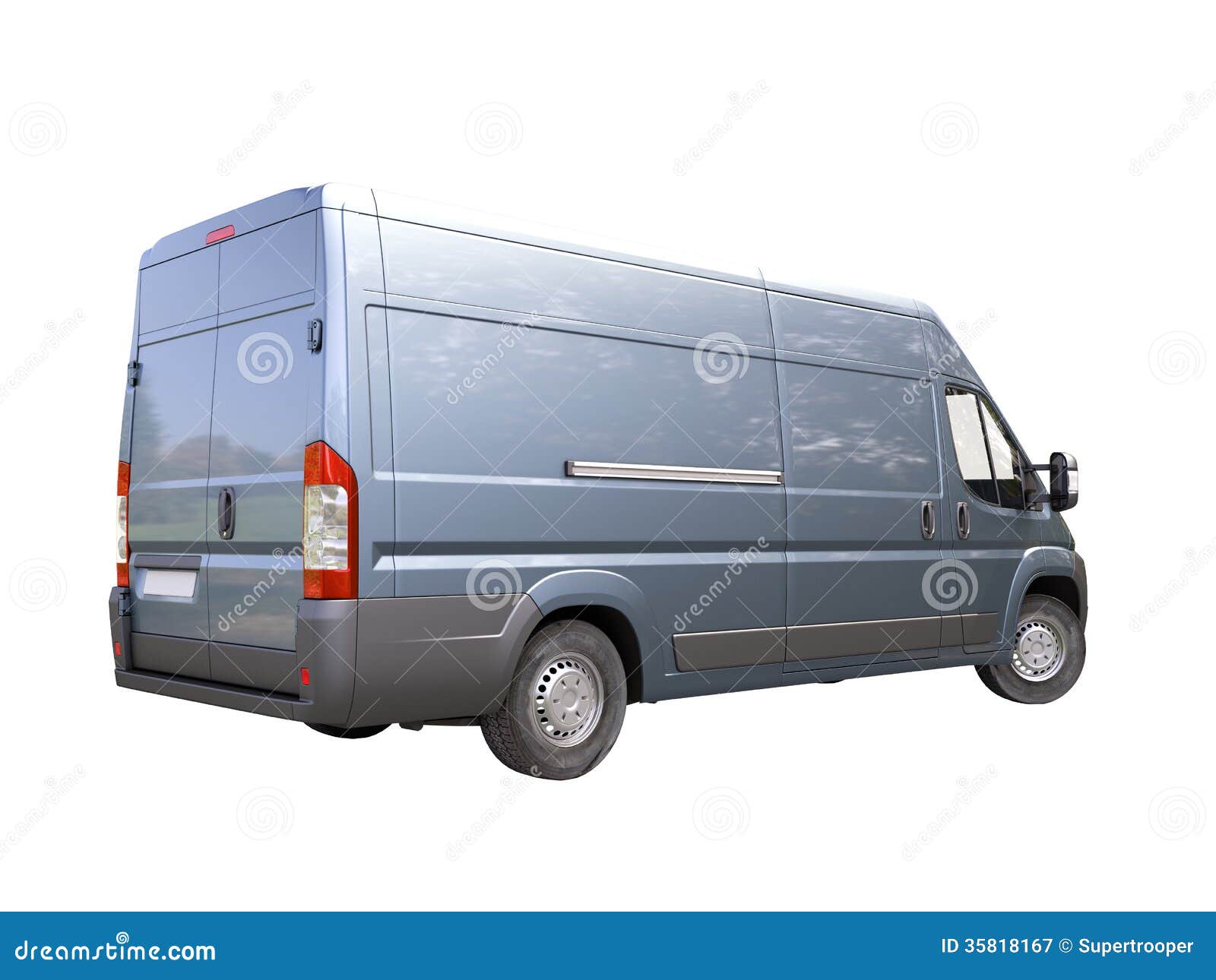 Blue Commercial Delivery Van Isolated Stock Image - Image of haulage ...