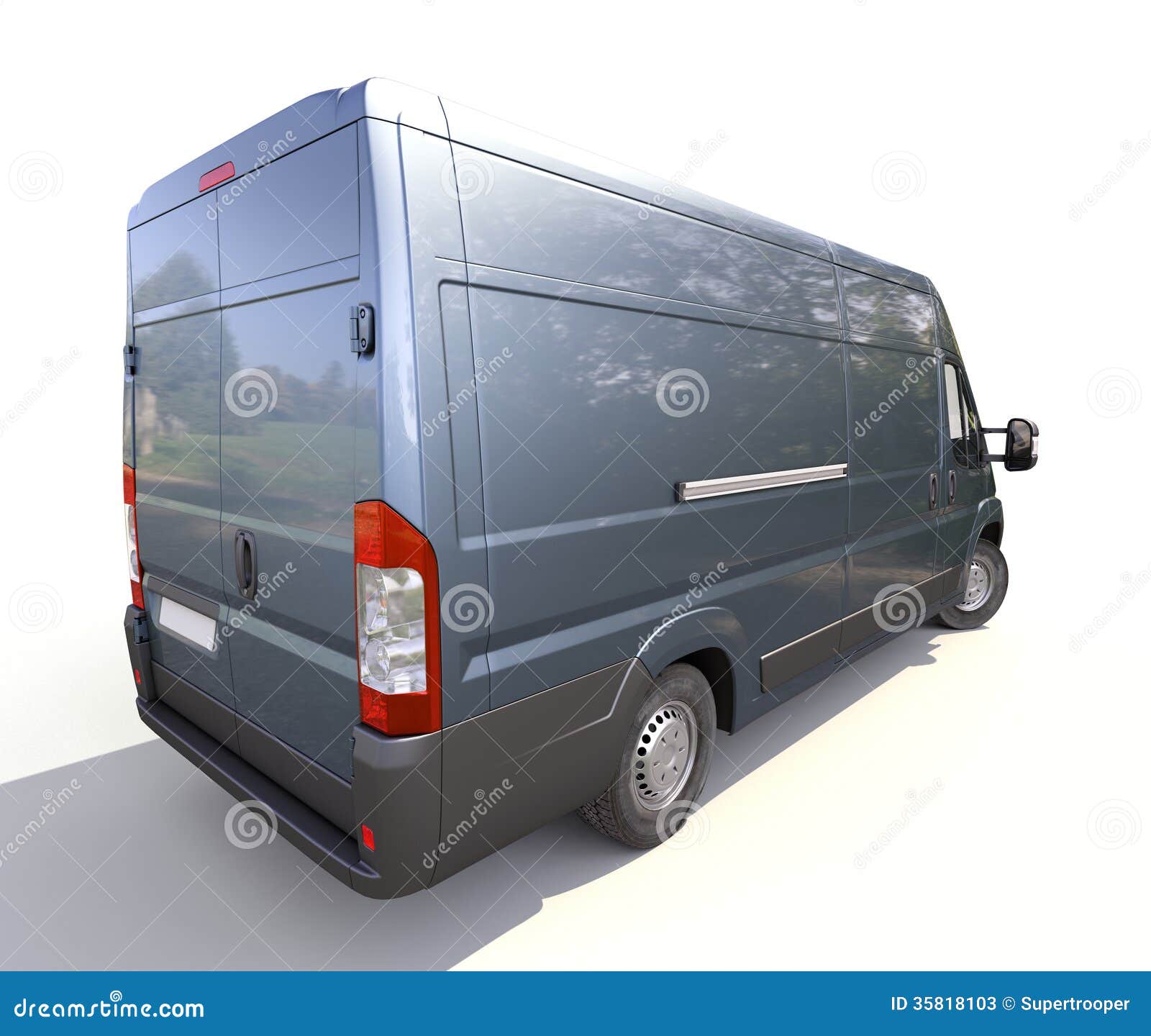 Blue Commercial Delivery Van Stock Image - Image of freight, movement ...