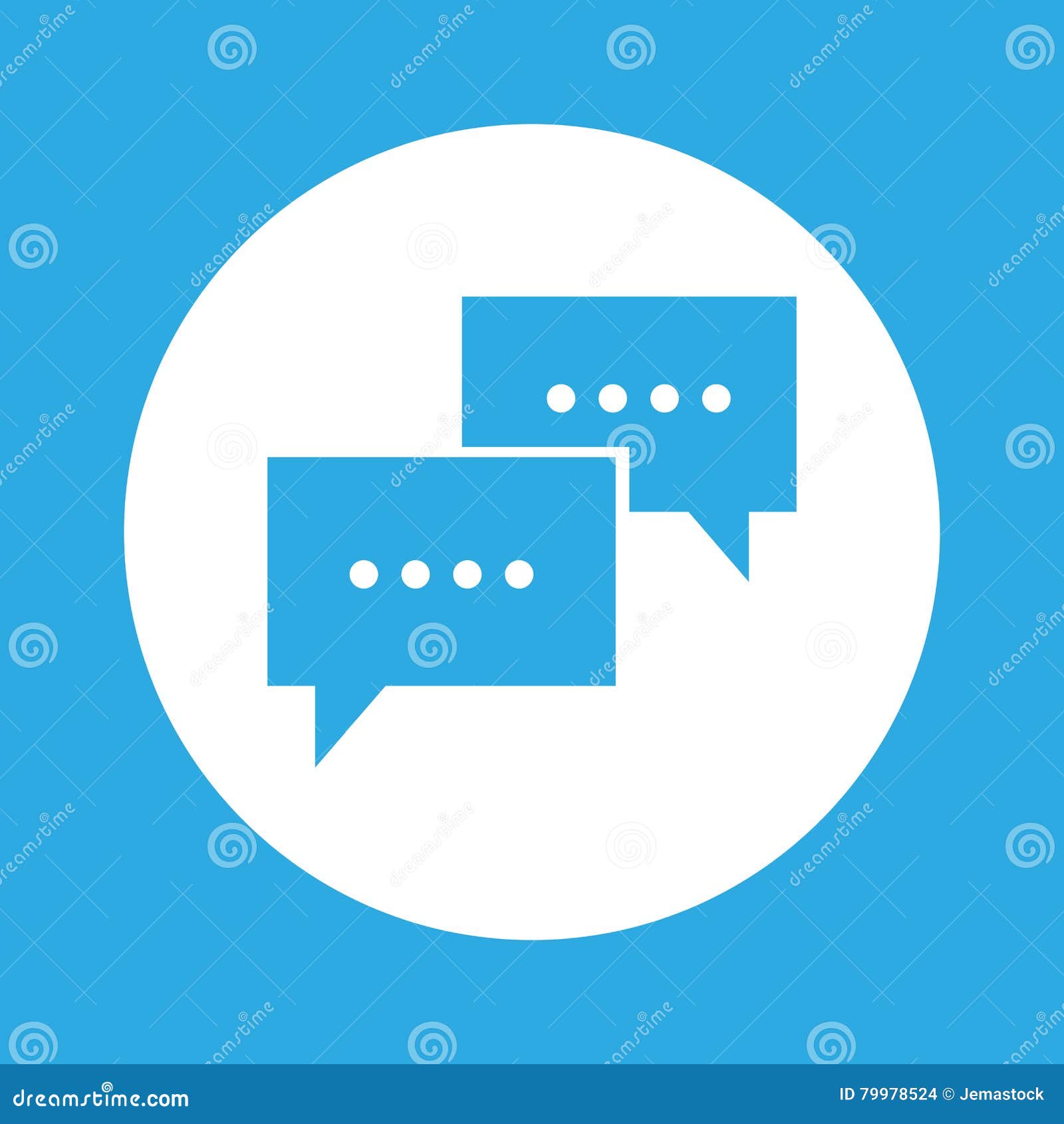 Blue Communication Bubble Design Stock Vector - Illustration of ...