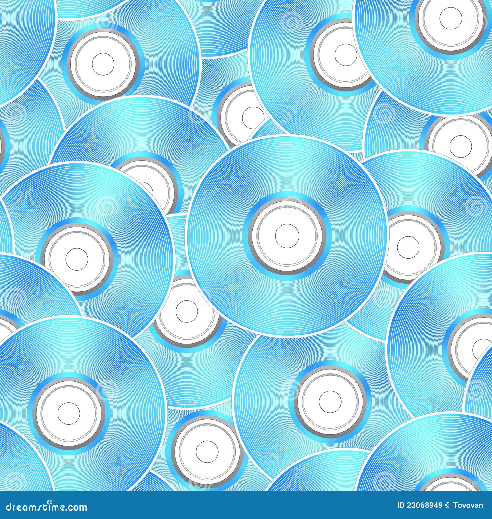 Blue compact discs stock vector. Illustration of laser - 23068949