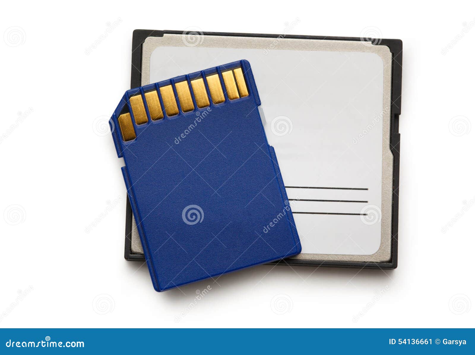 Blue compact memory cards stock image. Image of device - 54136661