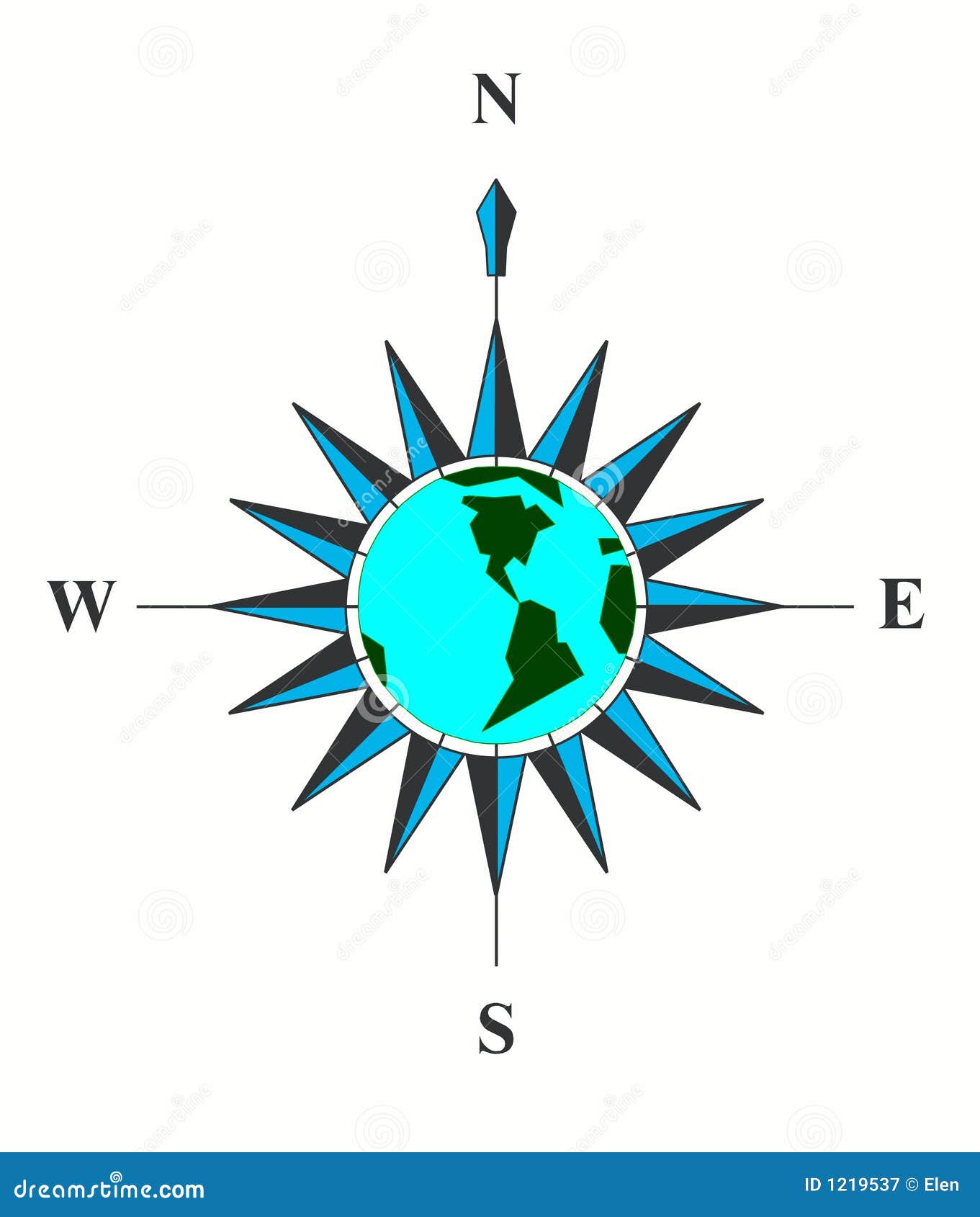 Blue Compass Stock Vector Illustration Of Design Blue 1219537