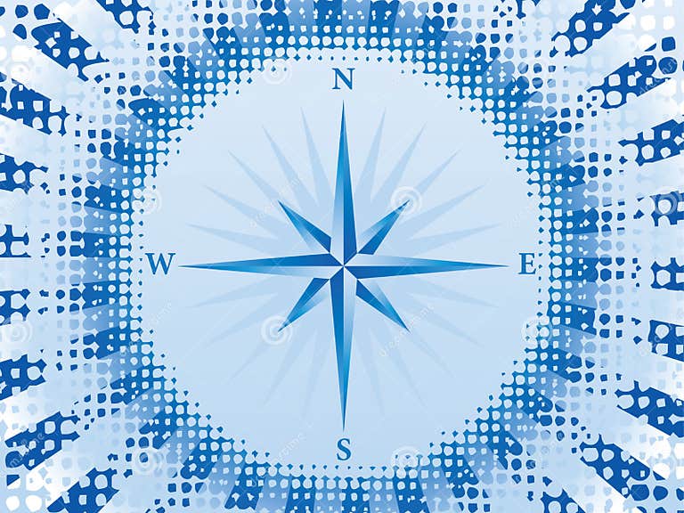 Blue compass stock vector. Illustration of arrow, background - 16164197