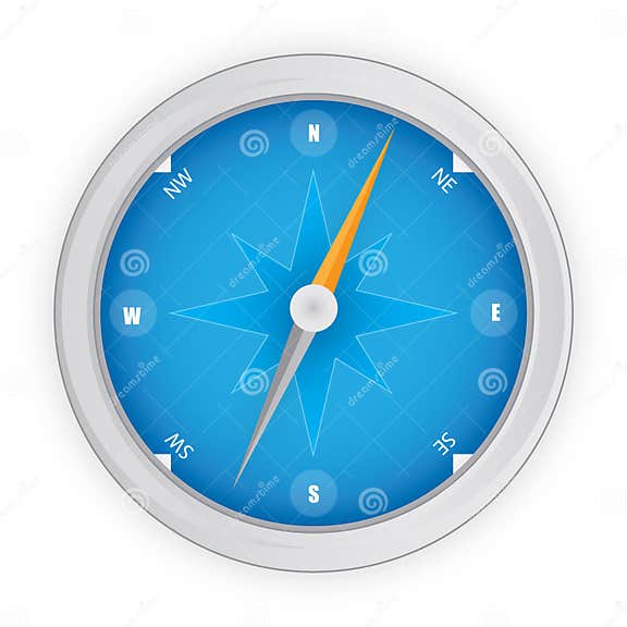 Blue Compass Stock Vector Illustration Of Navigation 17663846