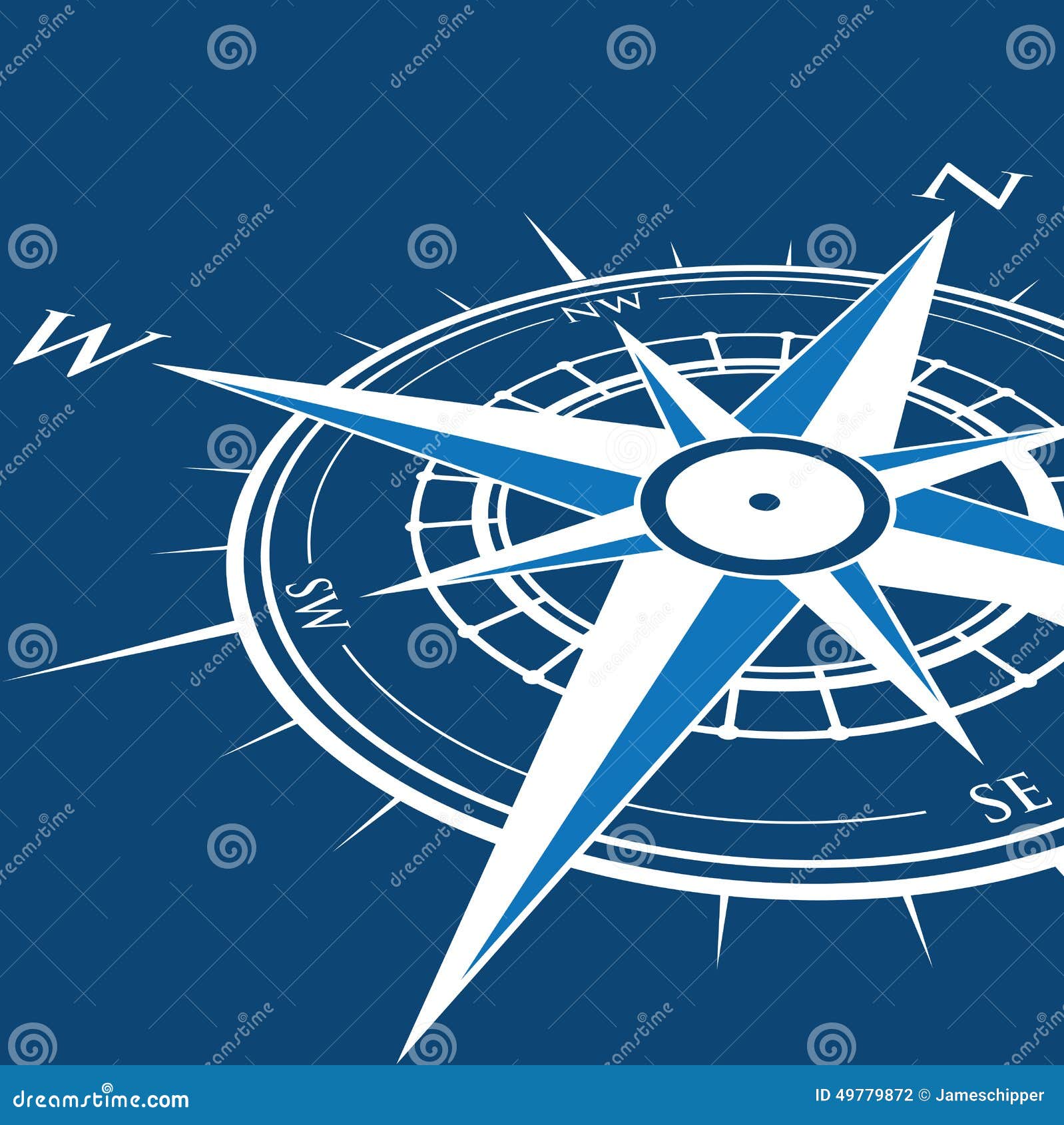 Blue compass background stock vector. Illustration of guide - 49779872