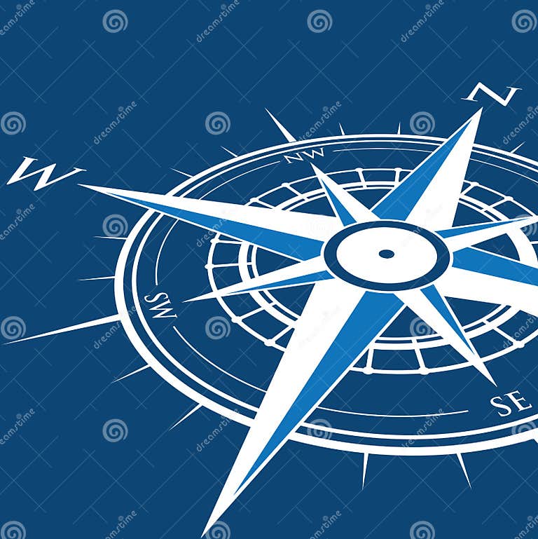 Blue compass background stock vector. Illustration of guide - 49779872