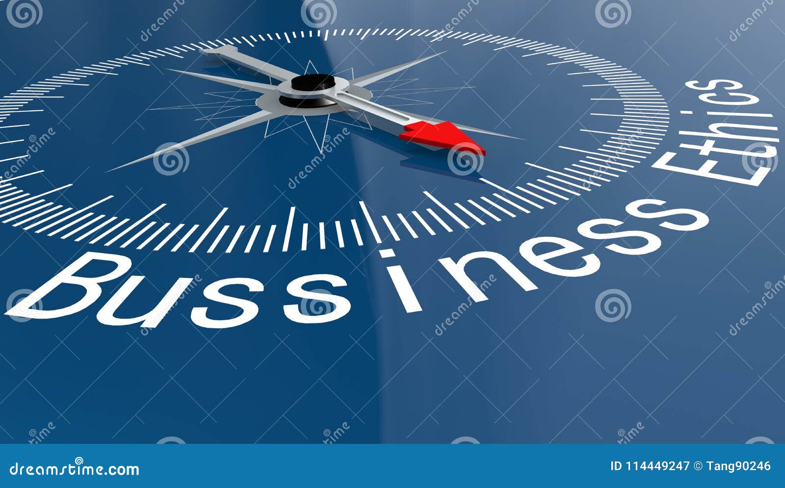 Blue Compass with Bussiness Ethics Word Stock Illustration ...