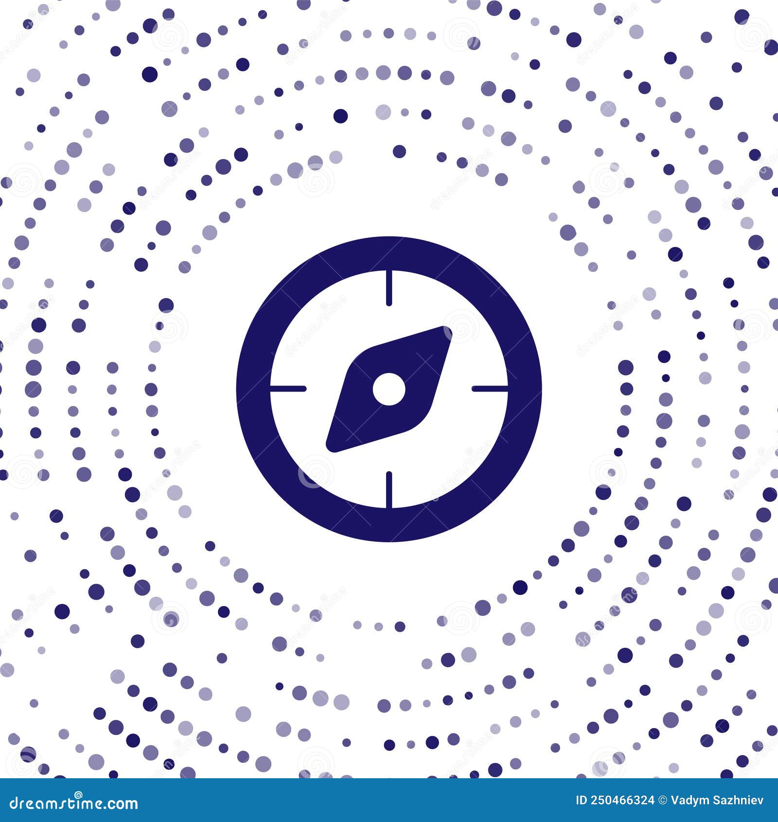 Blue Compass Icon Isolated on White Background. Windrose Navigation ...